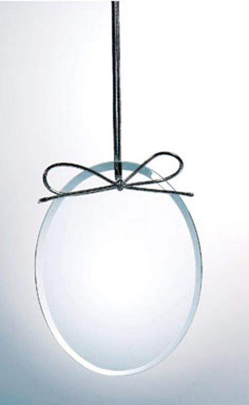 Oval Starfire Glass Ornament