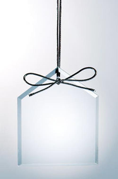 House Starfire Clear Glass Ornament