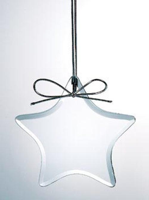 Star Clear Starfire Glass Ornament
